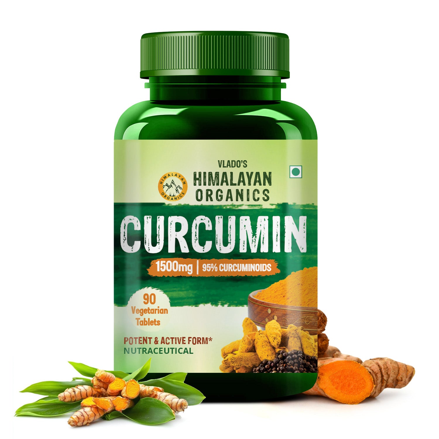 Vlado's Himalayan Organics Curcumin With Biopiperine 1500mg Tablets Wi