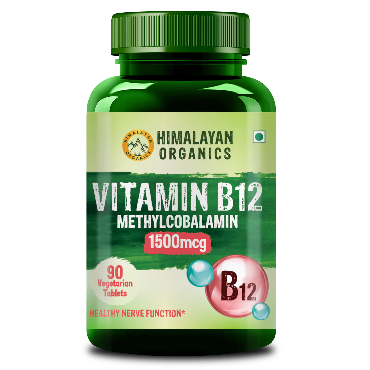 Himalayan Organics Methyl Cobalamin Vitamin B12 1500mcg Supplement sup ...