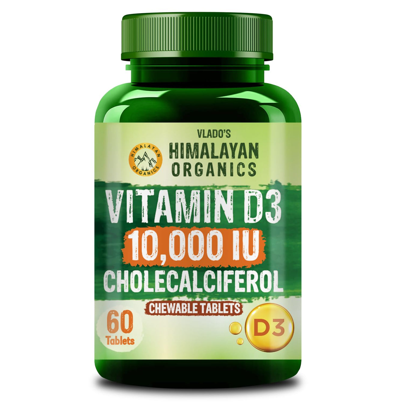 Vlado's Himalayan Organics Vitamin D3 10000IU - Chewable Vitamin D Tab