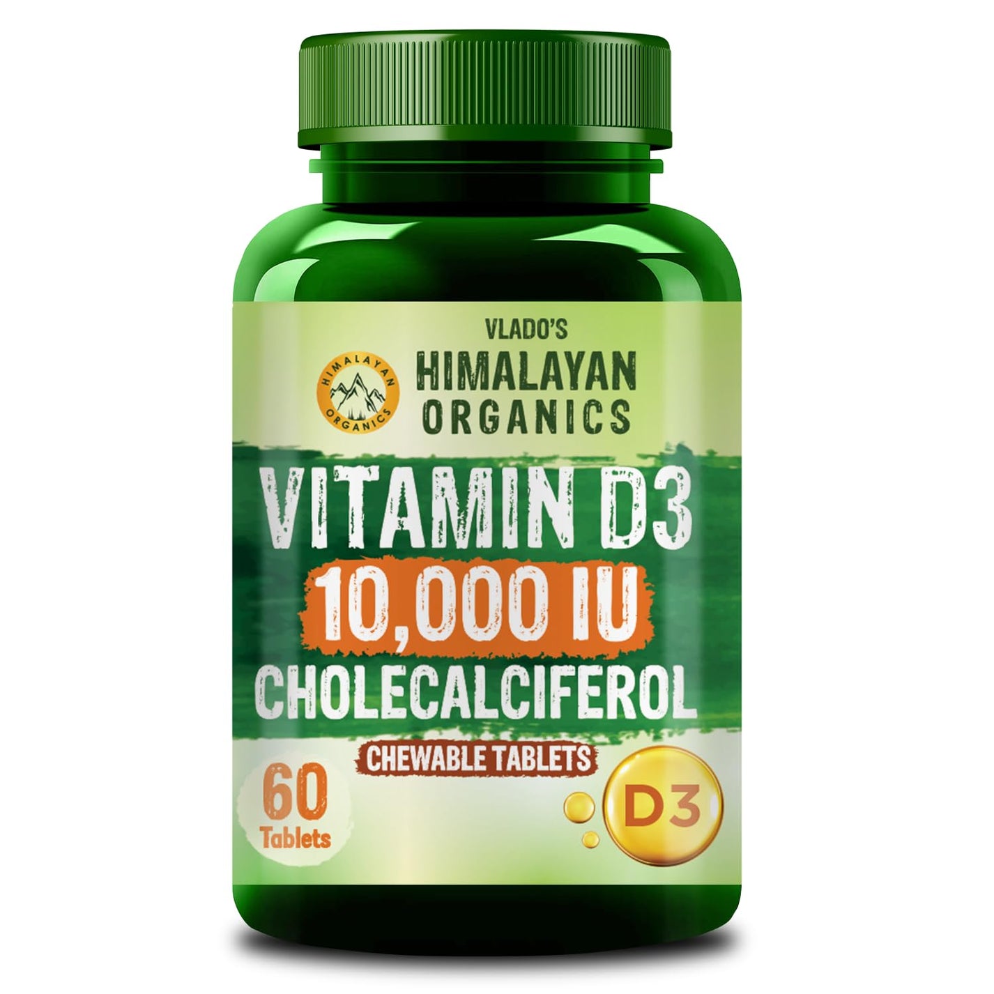 Vlado's Himalayan Organics Vitamin D3 10000IU - Chewable Vitamin D Tab