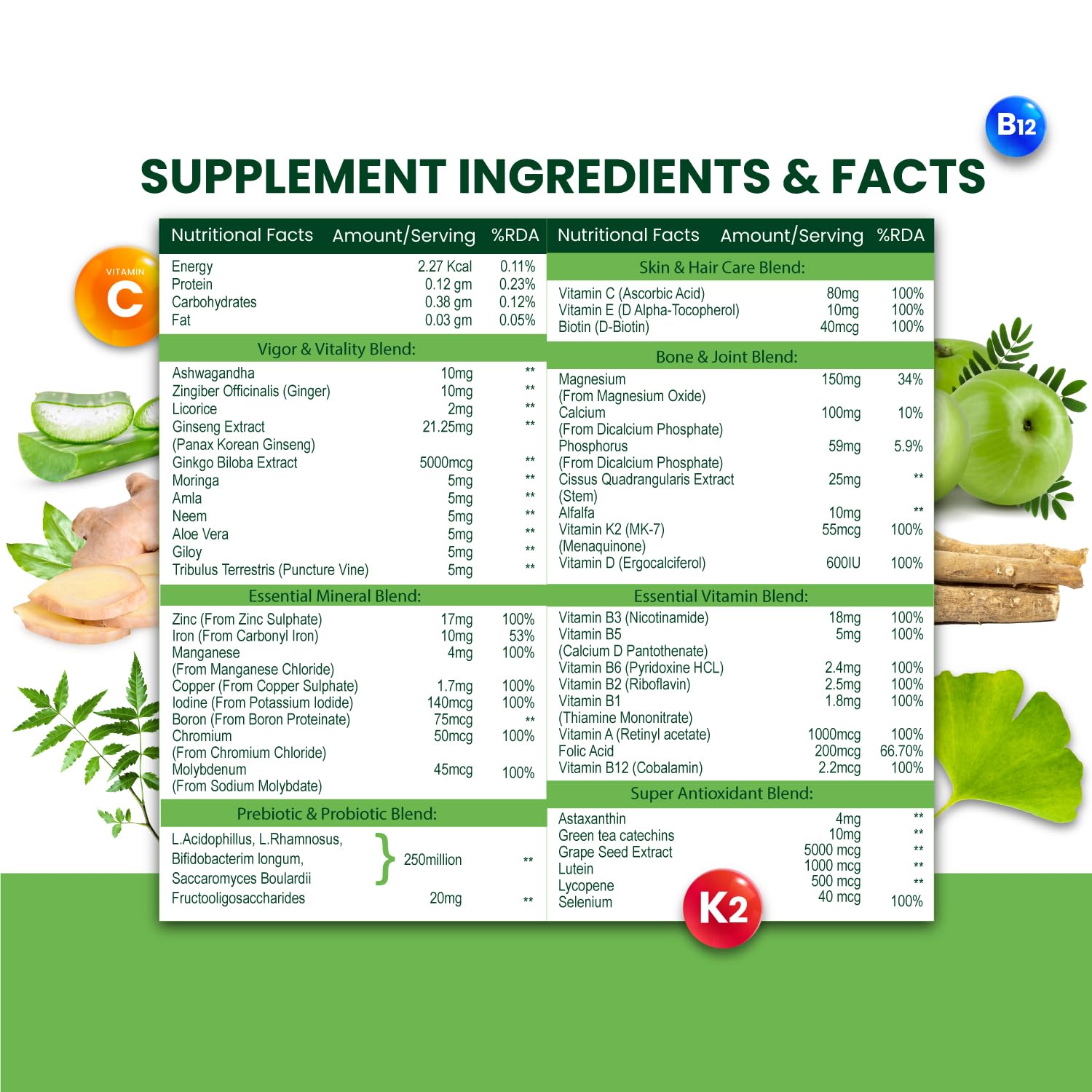 Himalayan Organics Multivitamins For Women And Men With Probiotics The