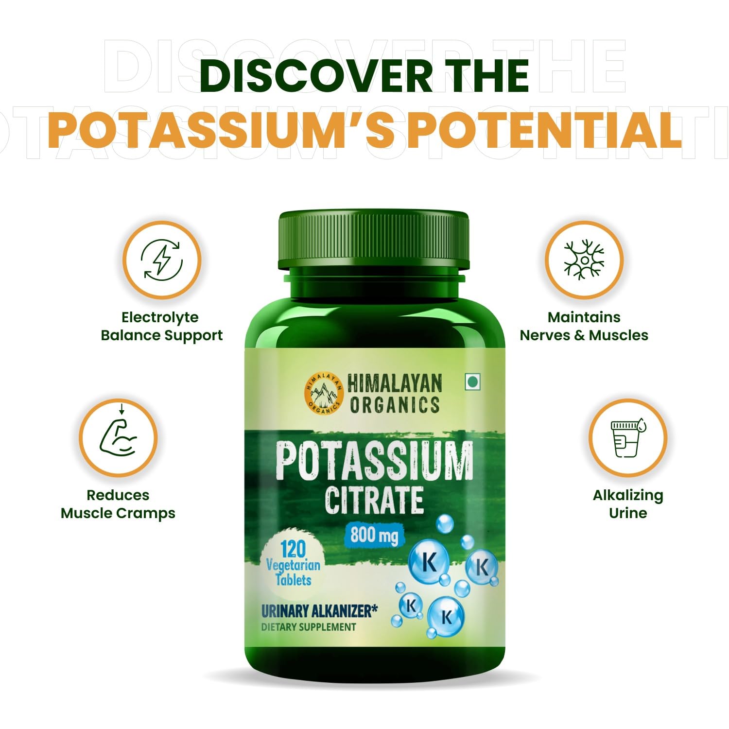 Potassium Citrate Tablets for Healthy Nerves & Muscles – The Himalayan ...