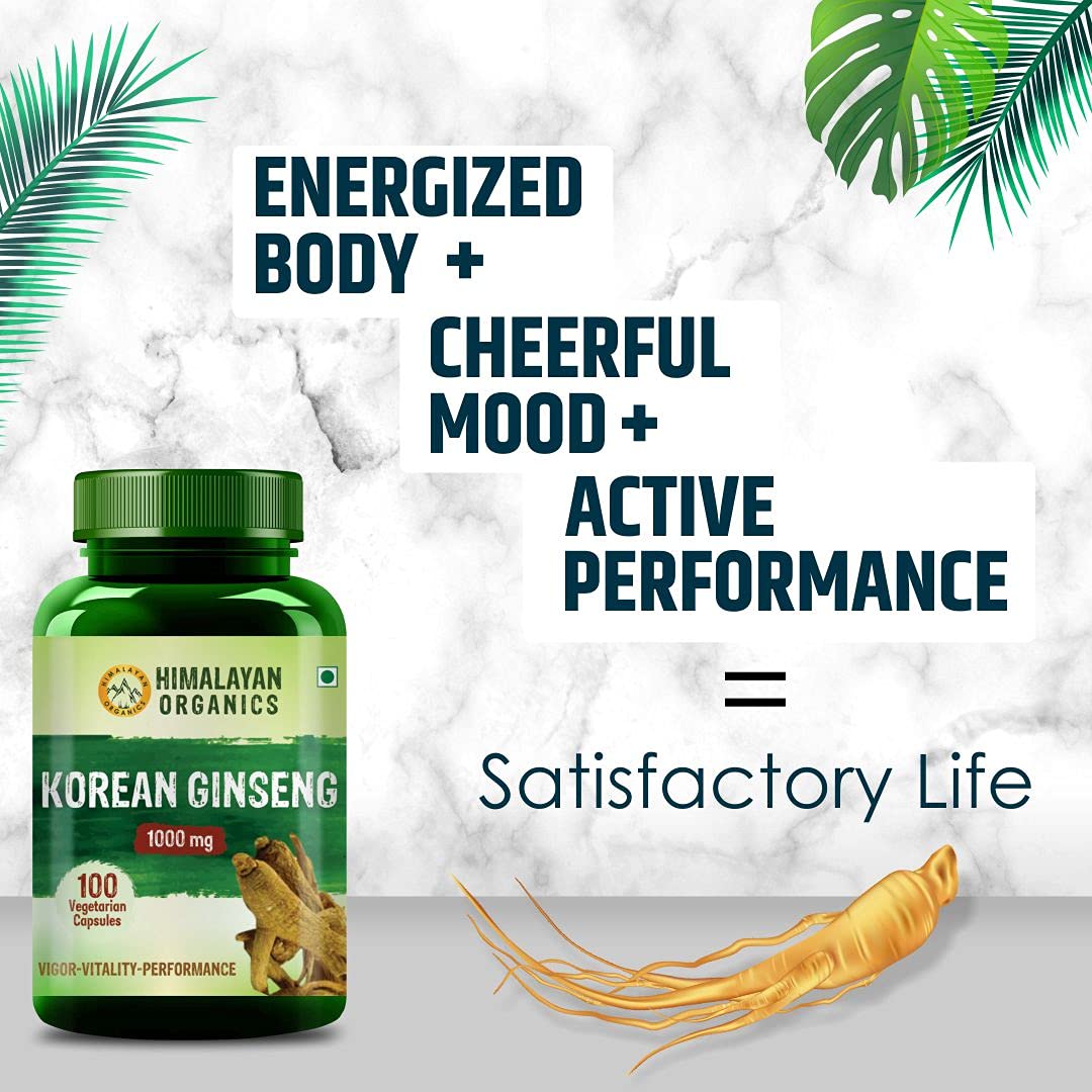 Korean Red Ginseng Capsules For Energy | Himalayan Organics – The ...