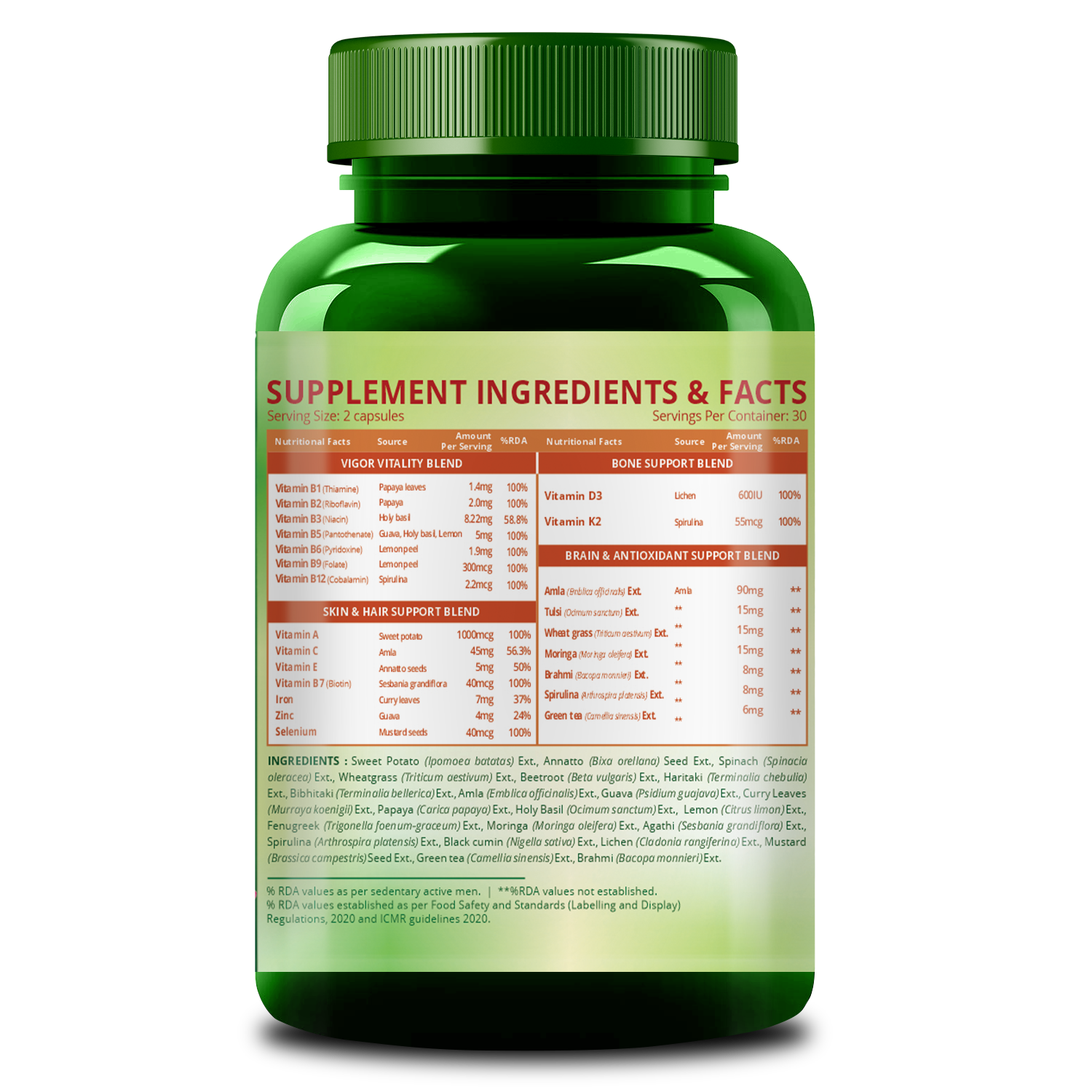 Himalayan Organics Plant Based Vegetarian Multivitamin Capsules – The ...